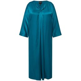 Ulla Popken Abendkleid Damen Gr&ouml;&szlig;e 58/60 petrol Winterkleid