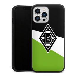 DeinDesign iPhone 13 Pro Max Handy Premium Silikon H&uuml;lle Handyh&uuml;lle schwarz Case Borussia M&ouml;nchengladbach Official Licensed Product Gladbach Silikon Premium Case
