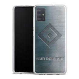 DeinDesign Galaxy A51 Handy Silikon H&uuml;lle Case transparent Handyh&uuml;lle Metallic Look Hsv Hamburger Sv Silikon Case