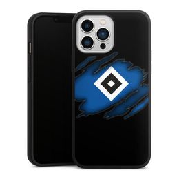 DeinDesign iPhone 13 Pro Max Handy Premium Silikon H&uuml;lle Handyh&uuml;lle schwarz Case Official Licensed Product Hsv Hamburger Sv Silikon Premium Case