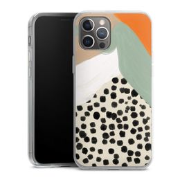 DeinDesign iPhone 12 Pro Max Handy Silikon H&uuml;lle Case transparent Handyh&uuml;lle Abstract Boho Kunst Silikon Case