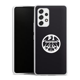 DeinDesign Galaxy A53 5G Handy Silikon H&uuml;lle Case wei&szlig; Handyh&uuml;lle Eintracht Frankfurt Logo Eagle Silikon Case