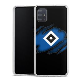 DeinDesign Galaxy A51 Handy Silikon H&uuml;lle Case transparent Handyh&uuml;lle Official Licensed Product Hsv Hamburger Sv Silikon Case