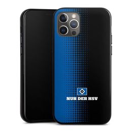 DeinDesign iPhone 12 Pro Handy Silikon H&uuml;lle Case schwarz Handyh&uuml;lle Hsv Logo Official Licensed Product