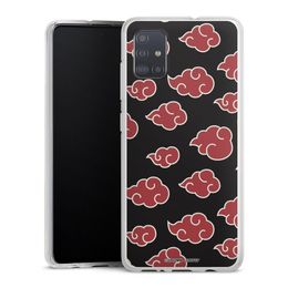 DeinDesign Galaxy A51 Handy Silikon H&uuml;lle Case transparent Handyh&uuml;lle Akatsuki Official Licensed Product Naruto Shippuden Silikon Case