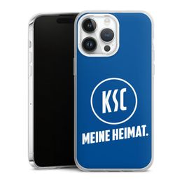 DeinDesign iPhone 14 Pro Max Handy Silikon H&uuml;lle Case transparent Handyh&uuml;lle Karlsruher Sc Statement Ksc Silikon Case