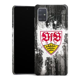 DeinDesign Galaxy A51 Handy Premium Case Smartphone Handyh&uuml;lle Schutzh&uuml;lle gl&auml;nzend Official Licensed Product Vfb Stuttgart Bundesliga Premium Case