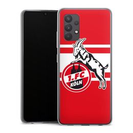 DeinDesign Galaxy A32 4G Handy Silikon H&uuml;lle Case transparent Handyh&uuml;lle Official Licensed Product Coat Of Arms 1. Fc K&ouml;ln Silikon Case