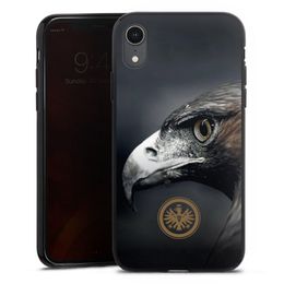 DeinDesign iPhone Xr Handy Silikon H&uuml;lle Case schwarz Handyh&uuml;lle Eintracht Frankfurt Eagle Official Licensed Product