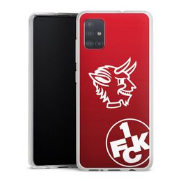 DeinDesign Galaxy A51 Handy Silikon H&uuml;lle Case transparent Handyh&uuml;lle Devil Official Licensed Product 1. Fc Kaiserslautern Silikon Case
