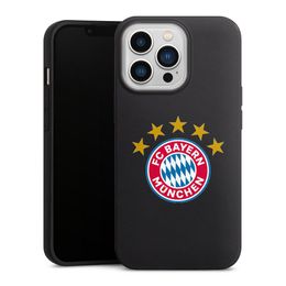 DeinDesign iPhone 13 Pro Handy Premium Silikon H&uuml;lle Handyh&uuml;lle schwarz Case Star Fcb Fc Bayern M&uuml;nchen Silikon Premium Case