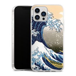 DeinDesign iPhone 13 Pro Max Handy Silikon H&uuml;lle Case transparent Handyh&uuml;lle Katsushika Hokusai Die Gro&szlig;e Welle Vor Kanagawa Kunst Silikon Case