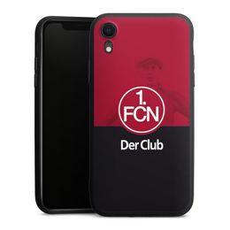 DeinDesign iPhone Xr Handy Premium Silikon H&uuml;lle Handyh&uuml;lle schwarz Case Official Licensed Product Der Club 1. Fc N&uuml;rnberg Silikon Premium Case