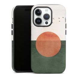DeinDesign iPhone 14 Pro Handy Panzer Handyh&uuml;lle robuste Outdoor H&uuml;lle Schutzh&uuml;lle matt Sunshine Bird Sunset Tough Case