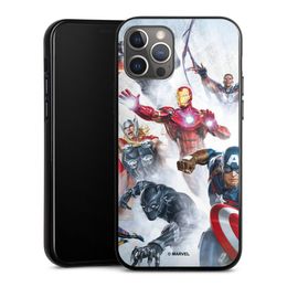 DeinDesign iPhone 12 Pro Handy Silikon H&uuml;lle Case schwarz Handyh&uuml;lle Official Licensed Product Marvel Avengers