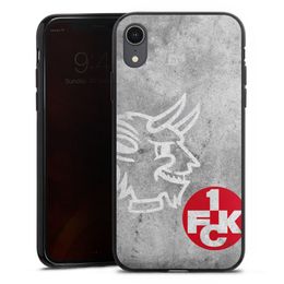 DeinDesign iPhone Xr Handy Silikon H&uuml;lle Case schwarz Handyh&uuml;lle 1. Fck Devil 1. Fc Kaiserslautern