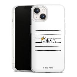 DeinDesign iPhone 14 Handy Silikon H&uuml;lle Case transparent Handyh&uuml;lle Snoopy Dog Peanuts Silikon Case