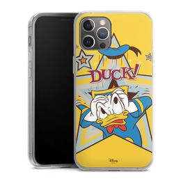 DeinDesign iPhone 12 Pro Max Handy Silikon H&uuml;lle Case transparent Handyh&uuml;lle Donald Duck Disney Official Licensed Product Silikon Case