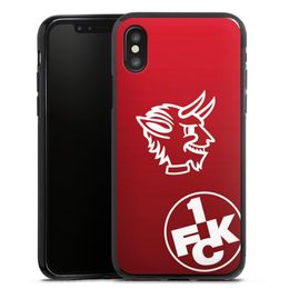DeinDesign iPhone X Handy Silikon H&uuml;lle Case schwarz Handyh&uuml;lle Devil Official Licensed Product 1. Fc Kaiserslautern