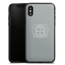 DeinDesign iPhone X Handy Silikon H&uuml;lle Case schwarz Handyh&uuml;lle Bayer 04 Leverkusen Coat Of Arms Official Licensed Product
