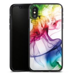 DeinDesign iPhone X Handy Silikon H&uuml;lle Case schwarz Handyh&uuml;lle Rainbow Colour Water