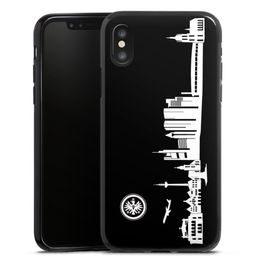 DeinDesign iPhone X Handy Silikon H&uuml;lle Case schwarz Handyh&uuml;lle Eintracht Frankfurt Sge Skyline