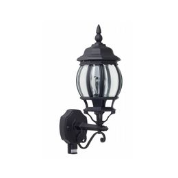 Brilliant Lampe Istria Außenwandleuchte stehend Bewegungsmelder schwarz 1x A60, E27, 60W, geeignet für Normallampen (nicht enthalten) IP-Schutzart: 23 - regengeschützt