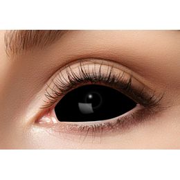 Eyecatcher Jahreslinsen Sclera Black Eye Kontaktlinse mit Minus Sehstärken