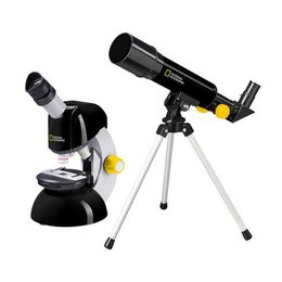 Tchibo NATIONAL GEOGRAPHIC Kompakt-Teleskop und Mikroskop mit Smartphonehalterung - Schwarz
