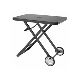 cozze Folding Table with Wheels Black