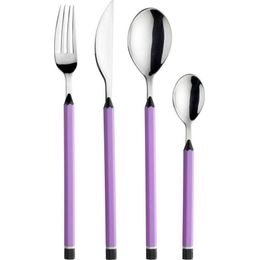 Pinti Inox PINTINOX Besteck-Set Matite (24-tlg), 6 Personen, Edelstahl 18/0, mit Kunststoffgriff, spülmaschinengeeignet, rosa