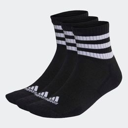 Adidas 3-Streifen Cushioned Sportswear Mid-Cut Socken, 3 Paar