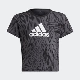 Adidas Future Icons Hybrid Animal Print Cotton Regular T-Shirt
