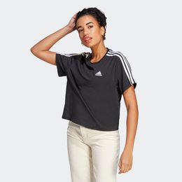 Adidas Essentials 3-Streifen Single Jersey Crop-Top