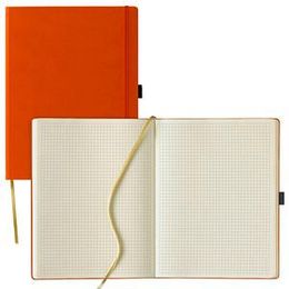 Lediberg Notizbuch Tucson ca. DIN A4 kariert, orange Hardcover 240 Seiten