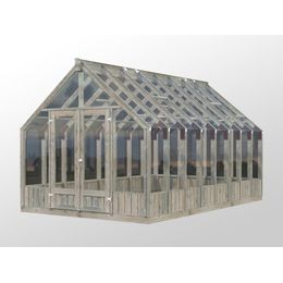 Dancover Gewächshaus/Gartenpavillon aus Holz, 3x4,83x2,88m, 13,8m², Grau