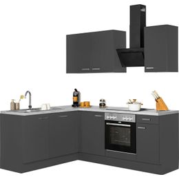 Optifit Winkelküche Parma, ohne E-Geräte, Stellbreite 215x175 cm, grau