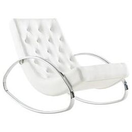 Miliboo Design-Sessel Schaukelstuhl CHESTY Weiß