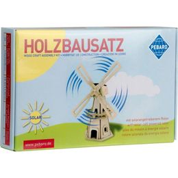 Pebaro Solar Holzbausatz Windmühle