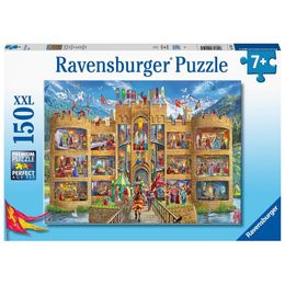 Ravensburger Kinderpuzzle - 12919 Blick in die Ritterburg - Ritter-Puzzle für Kinder ab 7 Jahren, mit 150 Teilen im XXL-Format