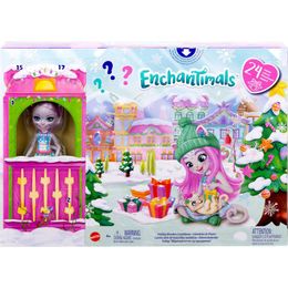 Mattel GAMES Enchantimals Weihnachtswunder (mit Puppe) Adventskalender Mehrfarbig