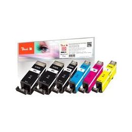 Peach Tinte Spar Pack Plus PI100-249 kompatibel zu Canon PGI-525, CLI-526 (4541B006) Typ: Tintenpatrone Druckfarbe: Schwarz, Gelb, Cyan, Magenta Geeignet für: Canon