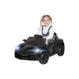 Actionbikes Motors Kinder-Elektroauto Super Sport, 50 Watt, 12 Volt, Fernbedienung, LEDs, Soundmodul, Bremsautomatik (Schwarz)