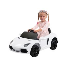 Actionbikes Motors Kinder-Elektroauto Super Sport, 50 Watt, 12 Volt, Fernbedienung, LEDs, Soundmodul, Bremsautomatik (Weiß)