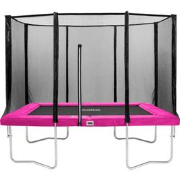 Salta Trampoline - Combo - rechteckig 213x305cm - Trampoline mit Sicherheitsnetz - Schutzrand Farbe: pink