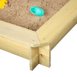 TP Toys Holz Sandkasten mit Sonnendach natur