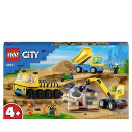 Lego City 60391 LEGO® CITY Baufahrzeuge und Kran mit Abrissbirne