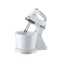 Meditrade GmbH Elektrischer Schneebesen Mit Fester Schüssel 2 Liter Mixer 200w 4 Schläge 7 Geschwindigkeiten