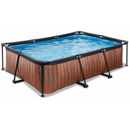 EXIT Toys - EXIT Wood Pool 220x150x65cm mit Filterpumpe - braun - Braun