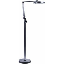 Beliani LED-Stehlampe Dunkelgrau Kunststoff 170 cm Höhe Dimmen lcd Moderne Beleuchtung Heimbüro - Grau